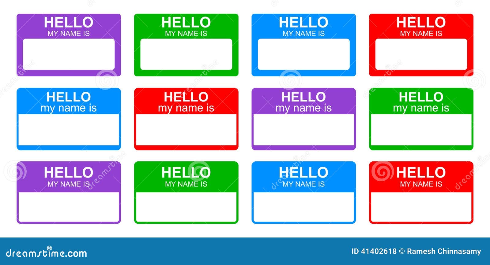 Hello my name is stock vector. Illustration of label - 41402618