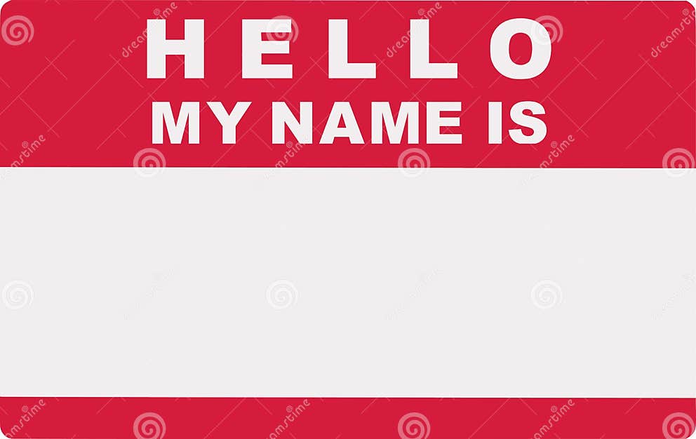 Hello. My Name is. Tag Lable Stock Vector - Illustration of lable ...