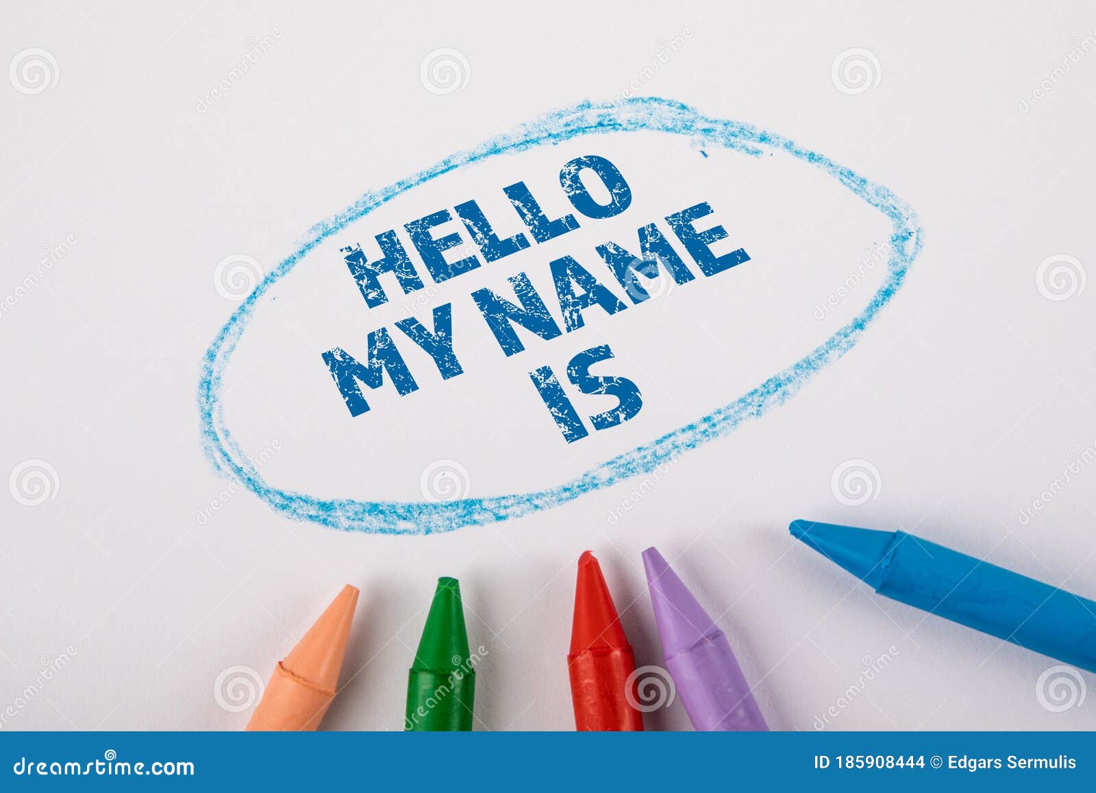 HELLO MY NAME is. Text on a White Page Stock Photo - Image of media ...