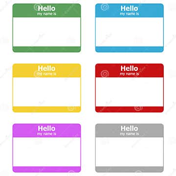 Hello My Name is. Vector Label Sticker Stock Vector - Illustration of ...