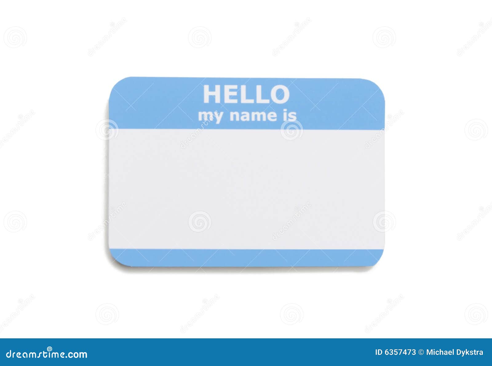 Hello Name Tag stock image. Image of greeting, meeting - 6357473
