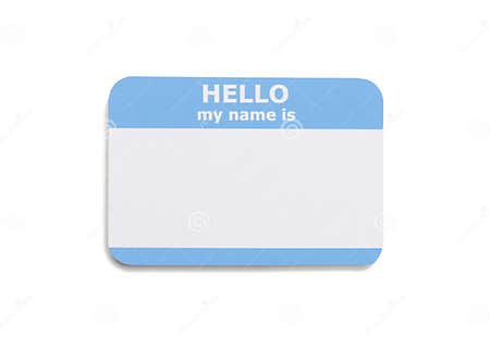 Hello Name Tag stock image. Image of greeting, meeting - 6357473