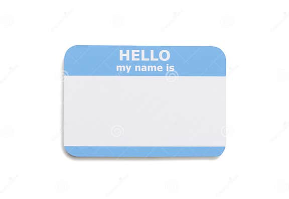 Hello Name Tag stock image. Image of greeting, meeting - 6357473