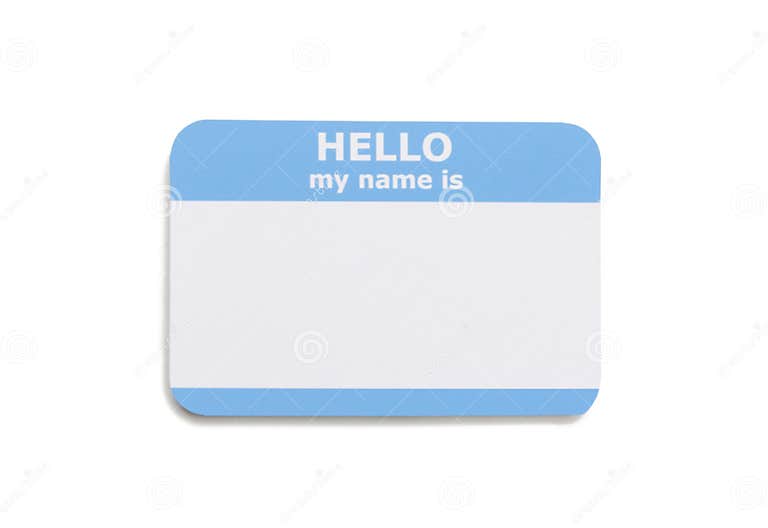 Hello Name Tag stock image. Image of greeting, meeting - 6357473