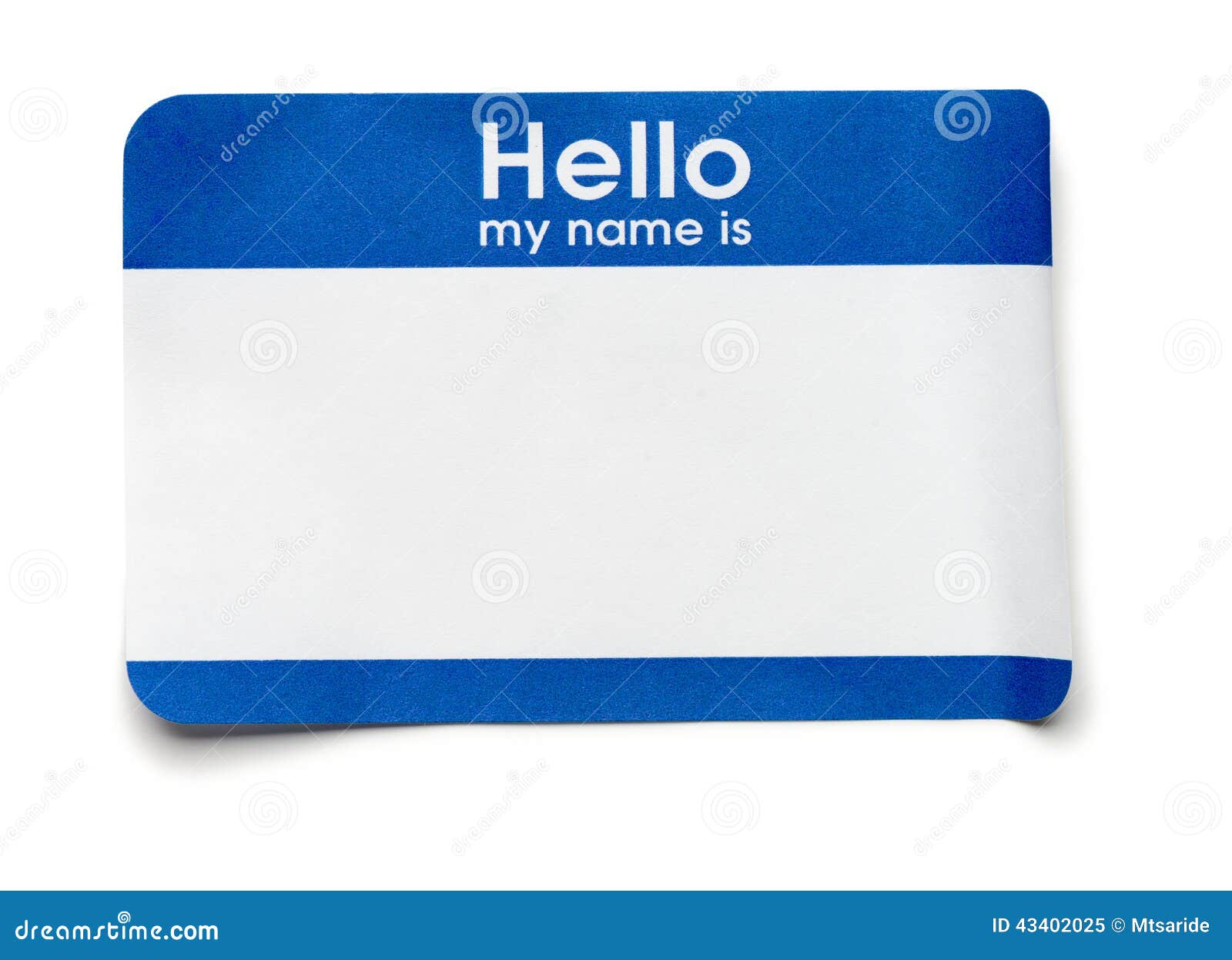 Hello Name Tag stock image. Image of horizontal, isolated - 43402025
