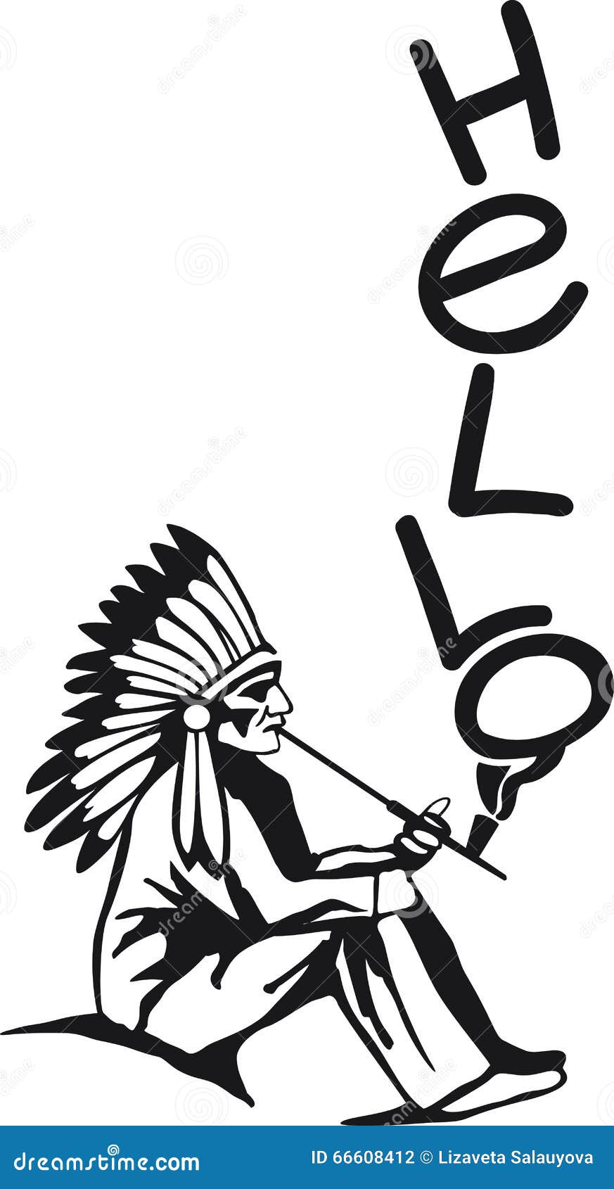 Hello stock vector. Illustration of clip, north, american - 66608412