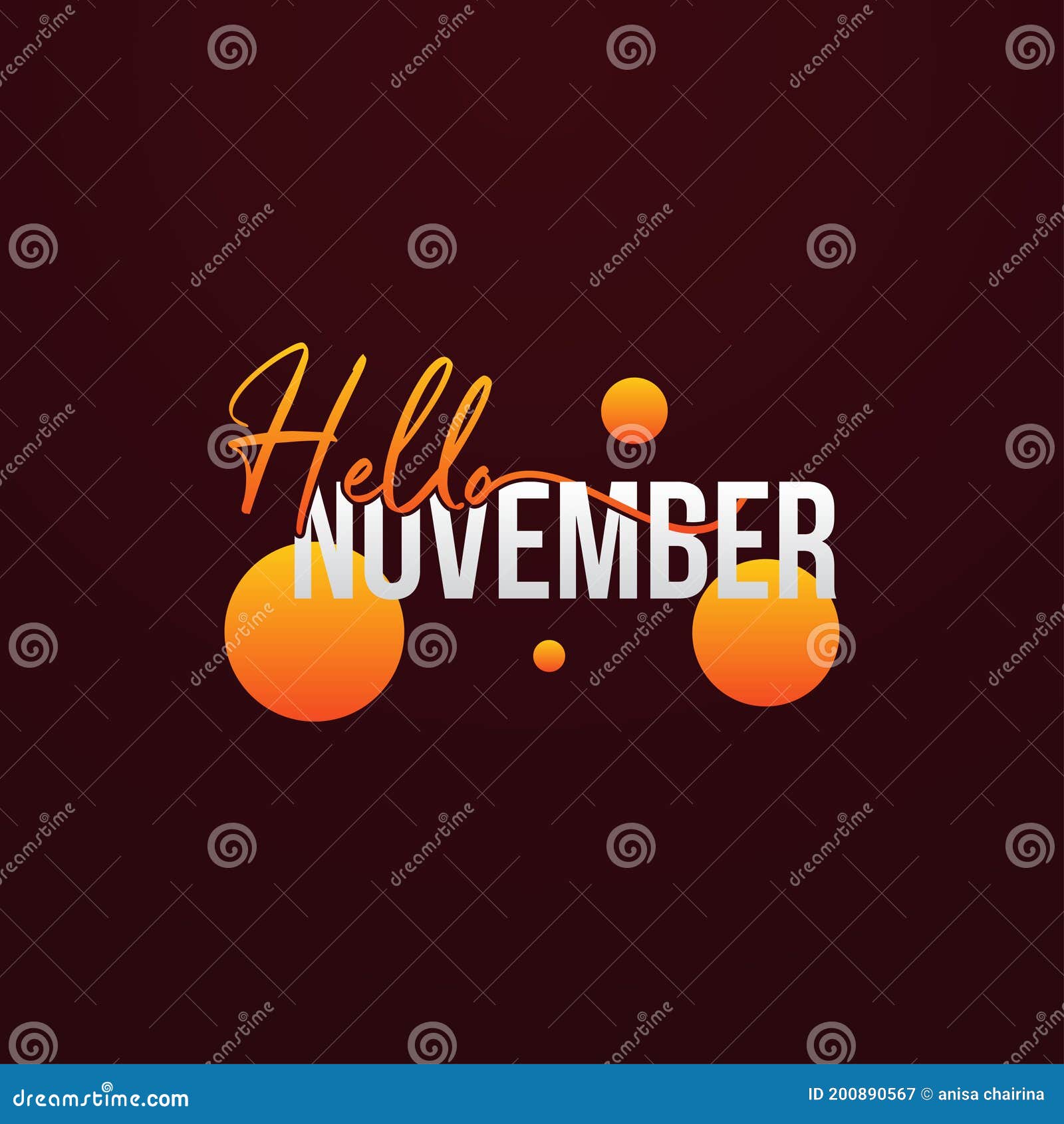 Hello November Vector Design Illustration for Banner and Background ...
