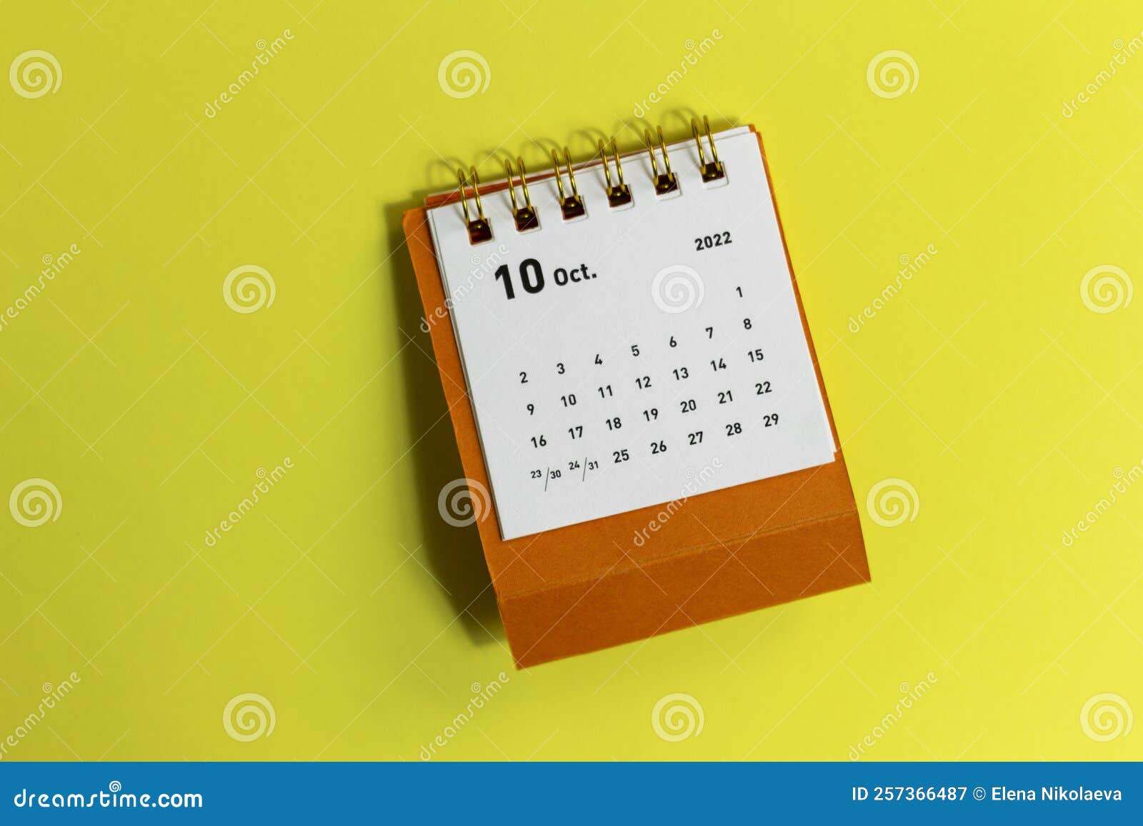 Hello October.Desktop Calendar for October 2022 on a Colored Background ...