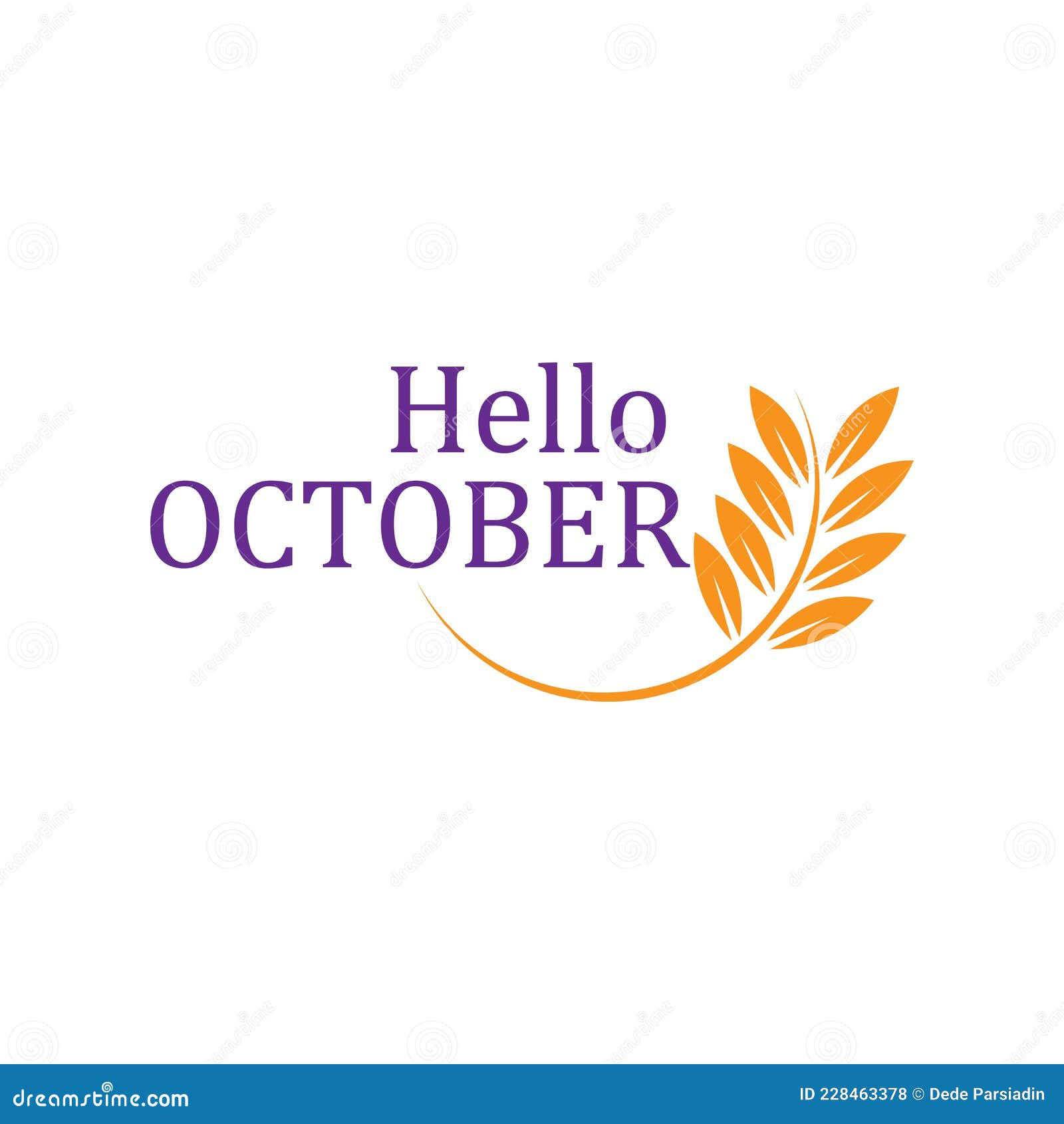 Hello October Template Vector, Design for Banner, Greeting Cards or ...