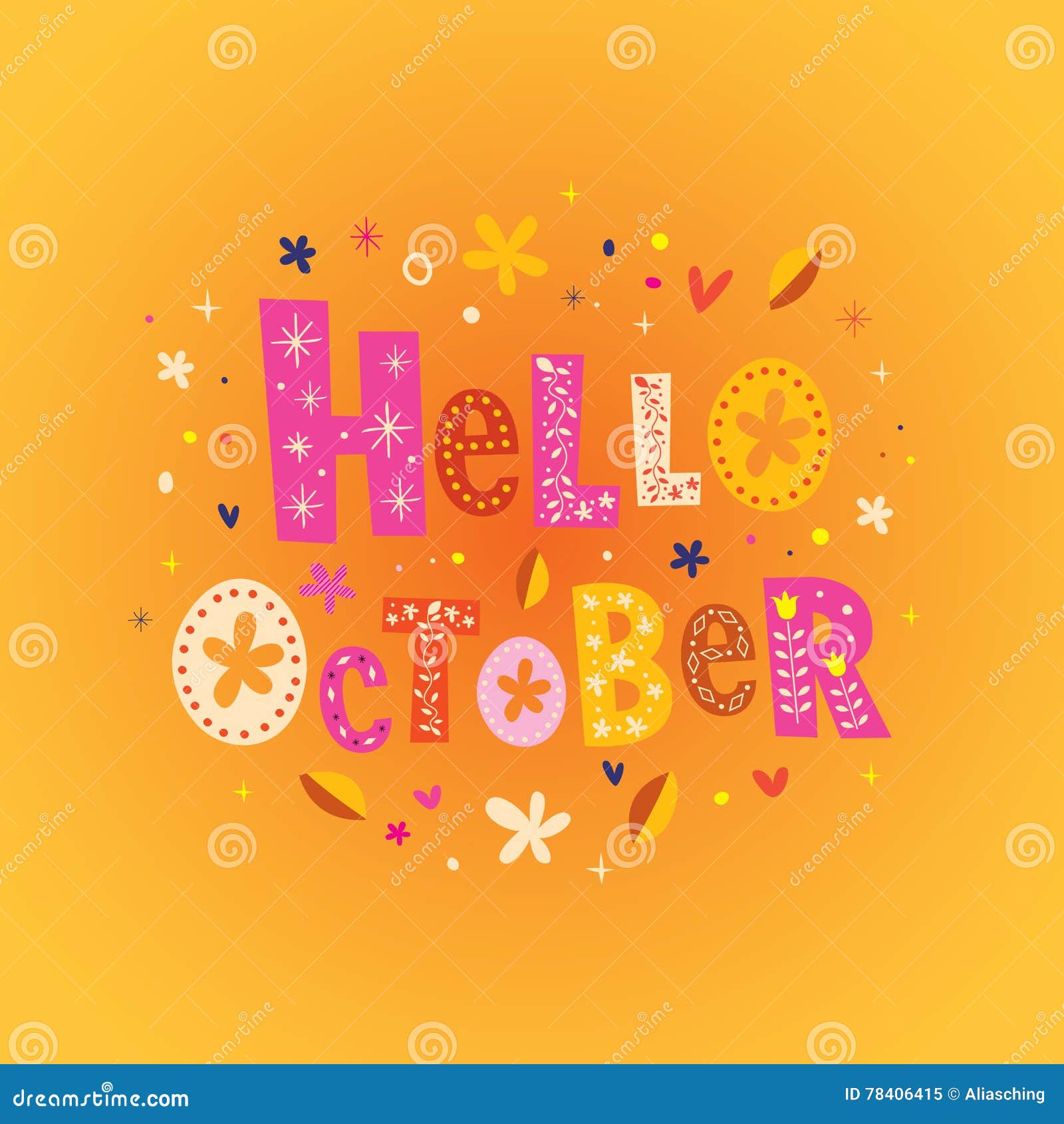 Hello October Text With Pumpkin Isolated On Transparent Background ...
