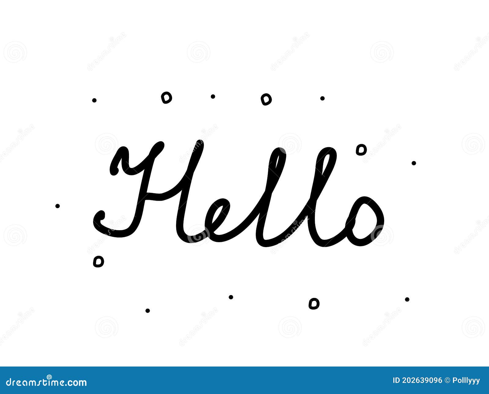 Hello Phrase Handwritten. Modern Calligraphy Text Stock Vector ...