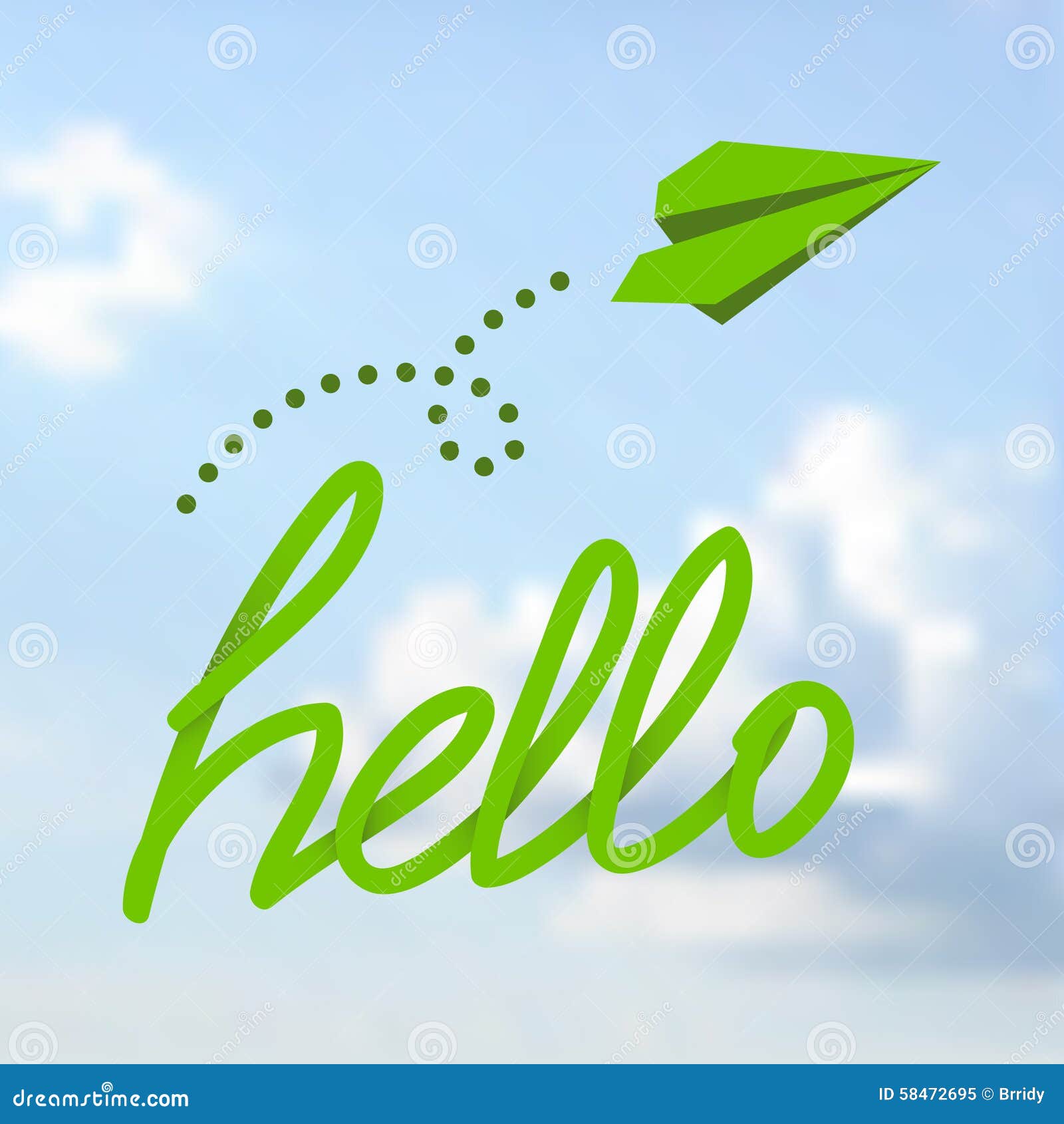Hello Phrase Overlap Color No Transparency. Concept Of Simple Text For ...