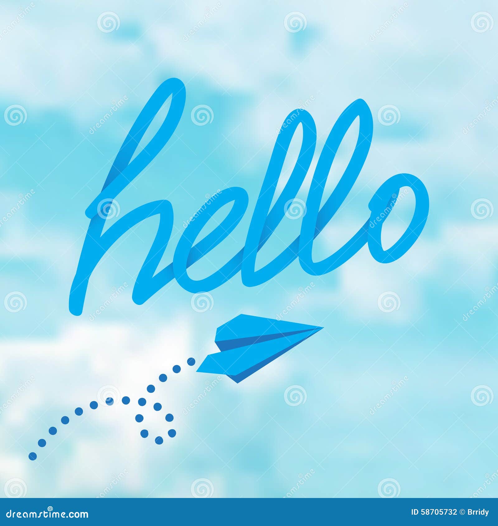 Hello Phrase Overlap Color No Transparency. Concept Of Simple Text For ...