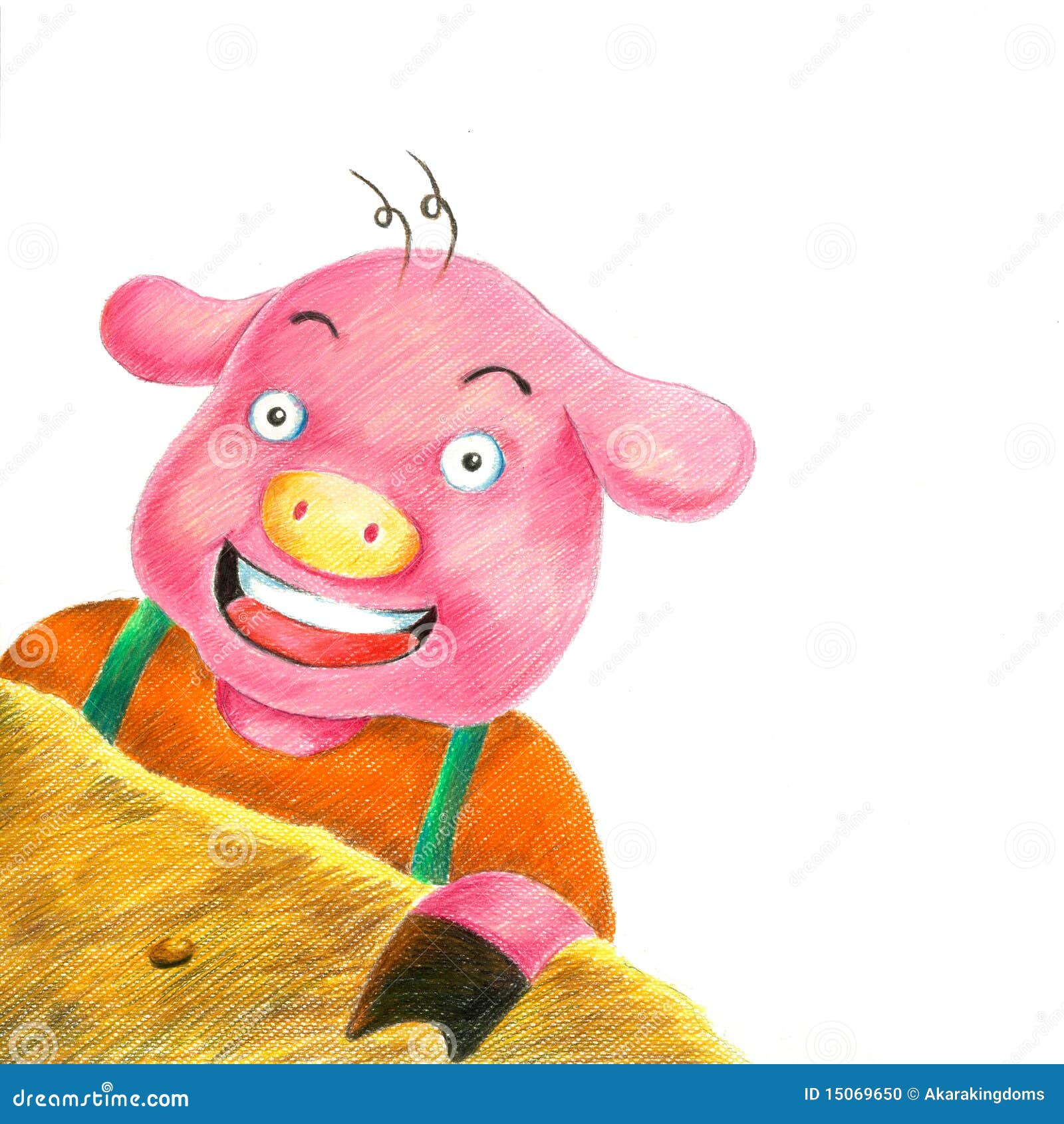 Hello pig stock illustration. Illustration of hello, drawing - 15069650