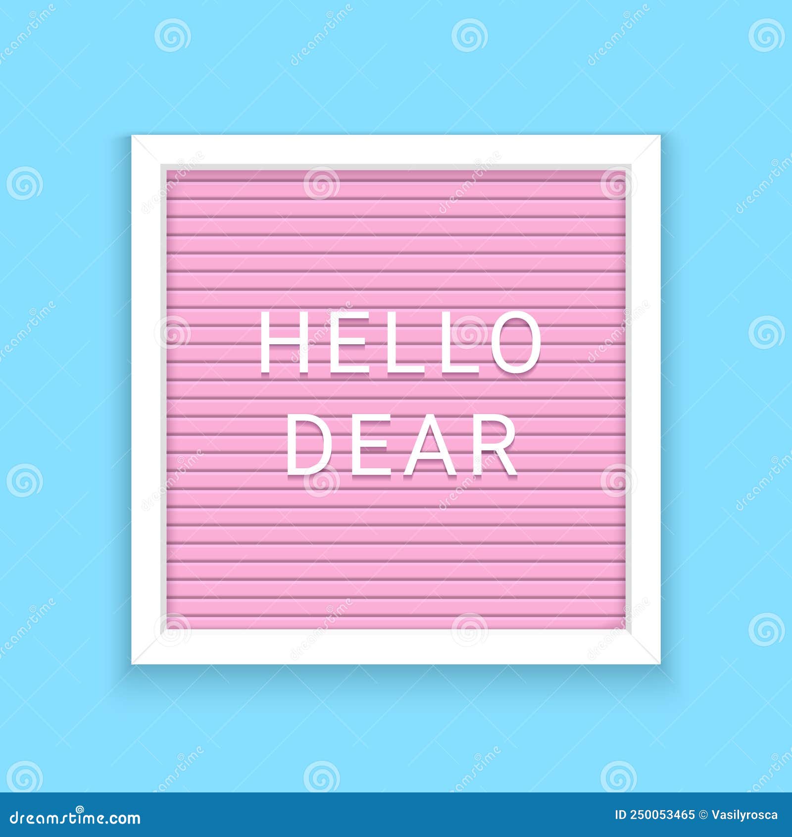 Hello Pink Letter Board Vector Background. Letterboard Pink Type Retro ...