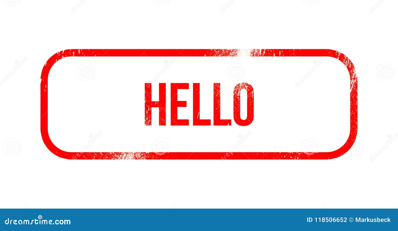 Hello - Red Grunge Rubber, Stamp Stock Illustration - Illustration of ...