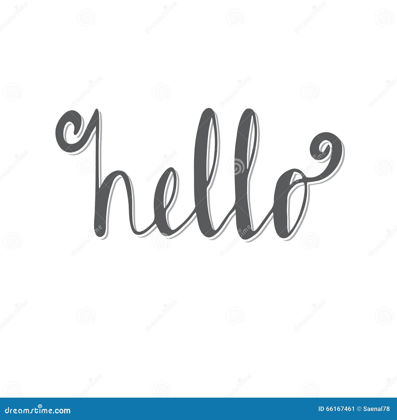 Hello Rotulação Da Mão Calligraphy Ilustração do Vetor - Ilustração de ...