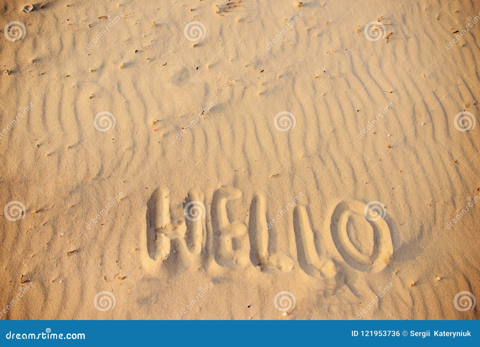Hello on the Sand, on a Wonderful Sunny Day Stock Photo - Image of sand ...