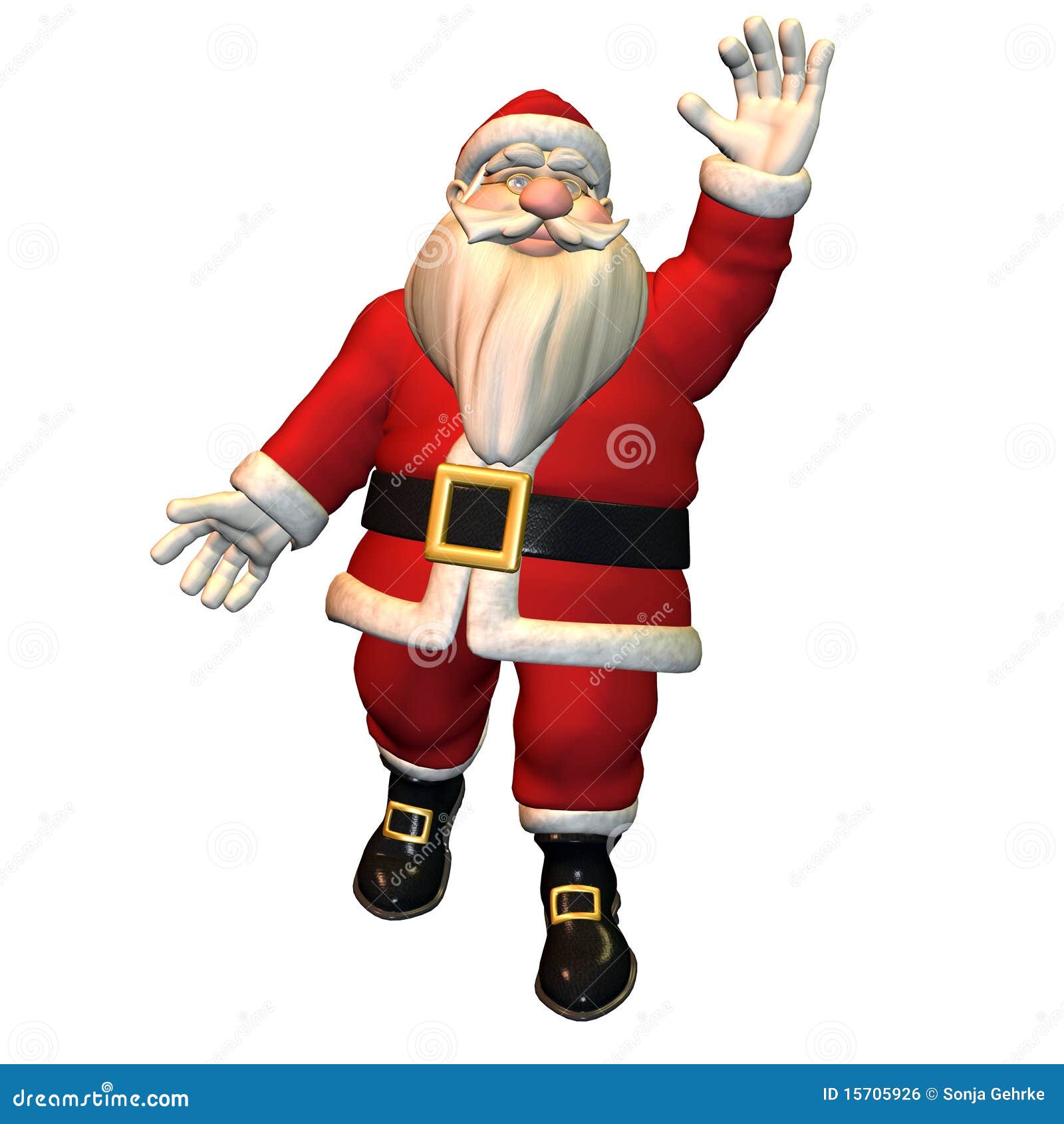 Hello - Santa Claus in Greeting Pose Stock Illustration - Illustration ...