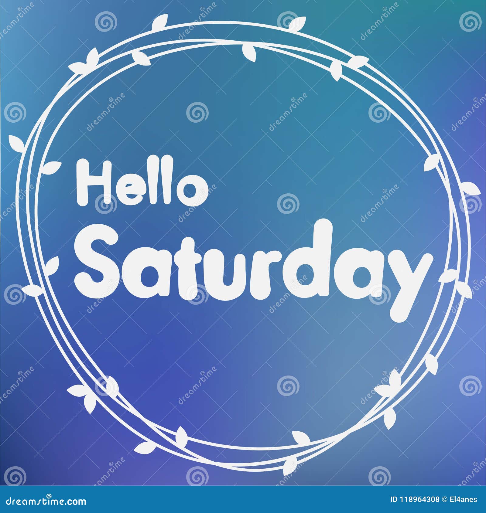 Hello Saturday Happy Lettering Cartoon Vector | CartoonDealer.com ...