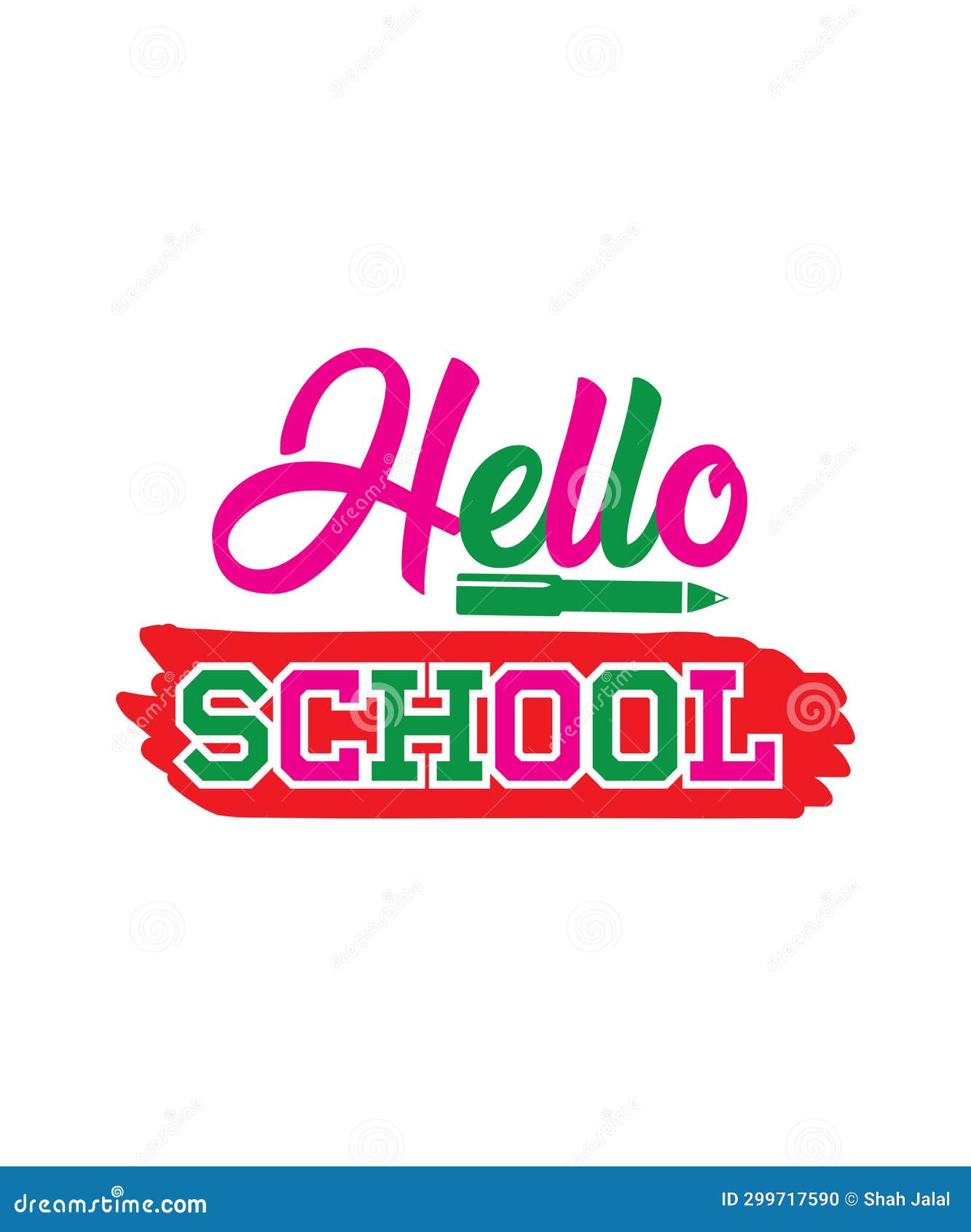 Hello school stock illustration. Illustration of children - 299717590