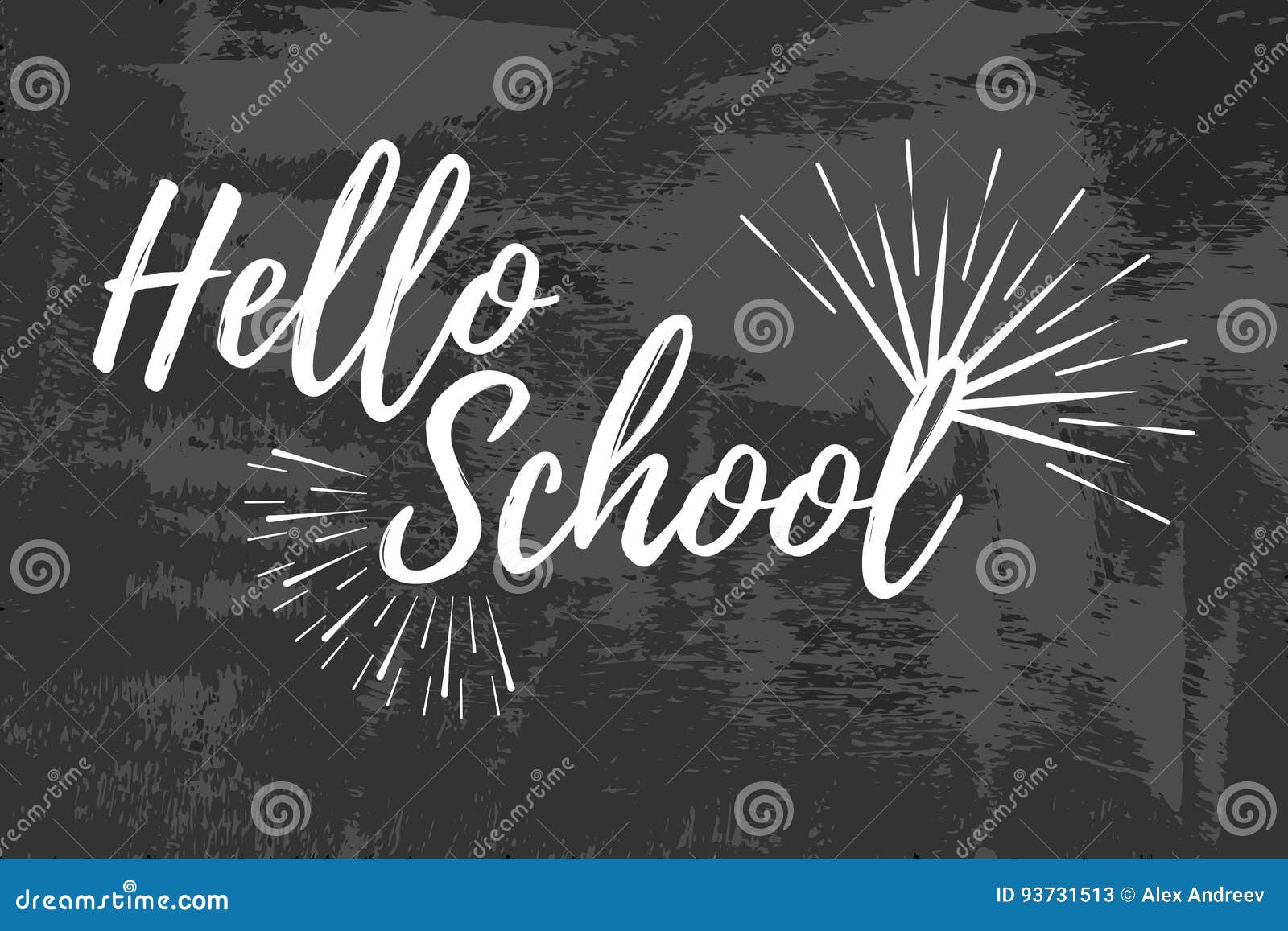 Hello School Typographic - Vintage Style Back To School. Stock Vector ...