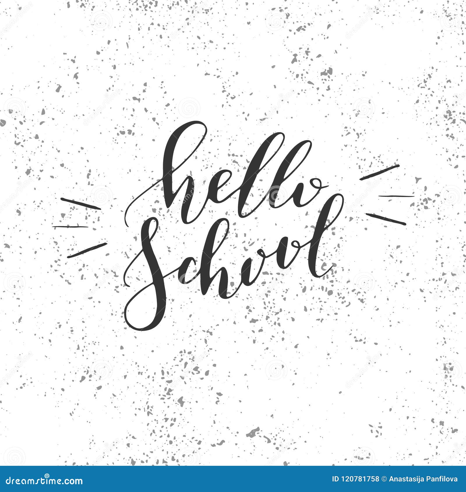 Hello school. stock vector. Illustration of handdrawn - 120781758