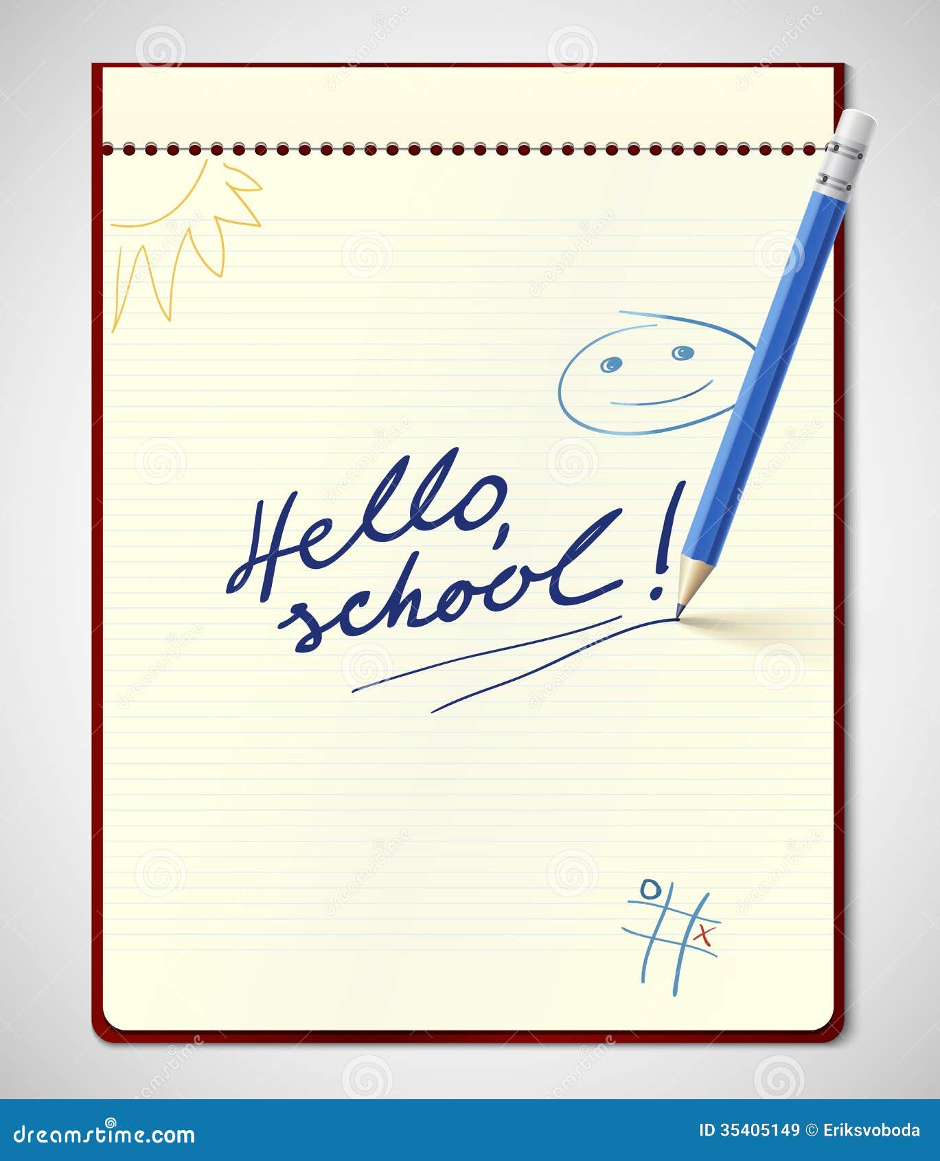 Hello School, Vector Illustration. Stock Vector - Illustration of ...