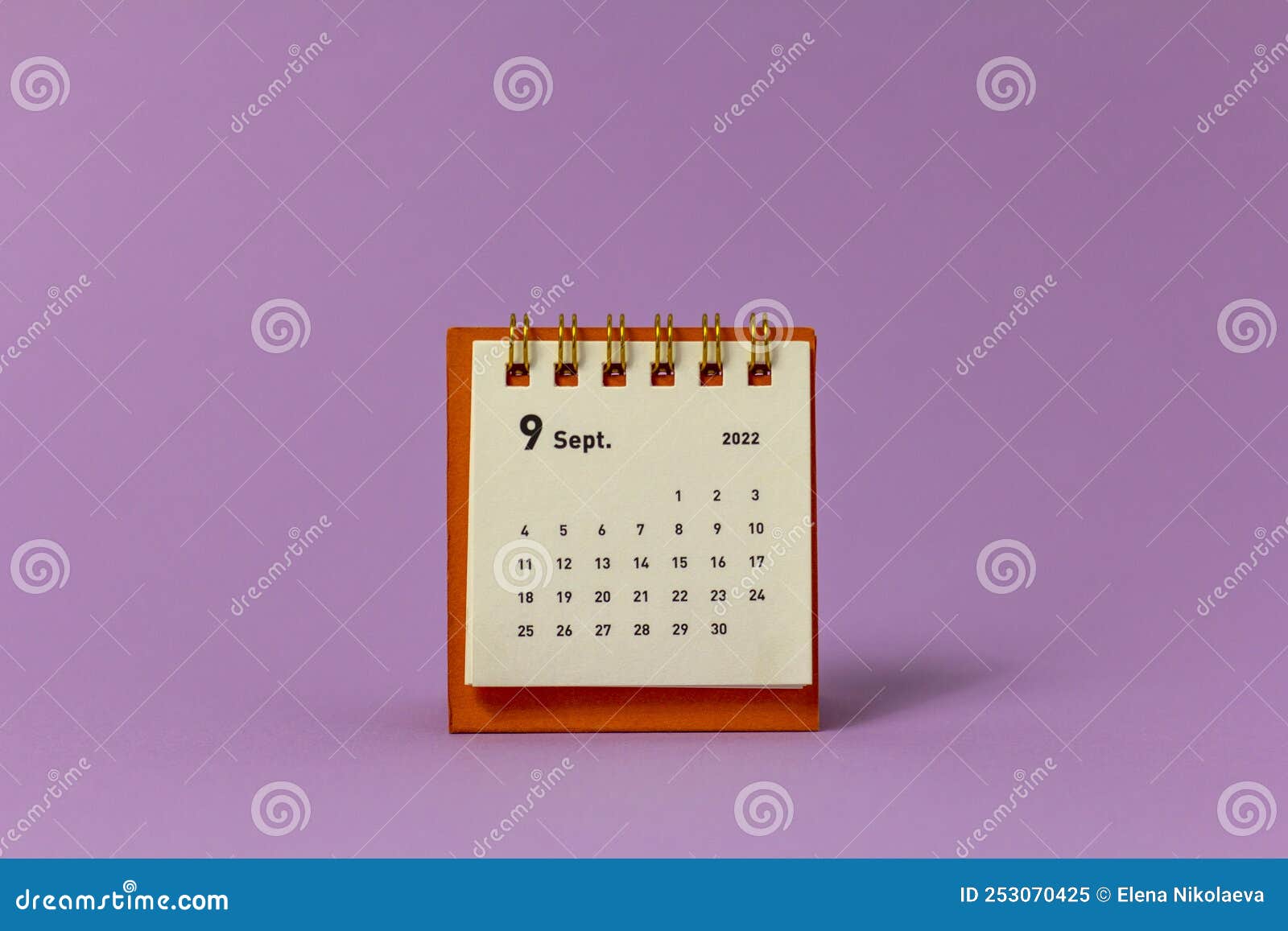 Hello September.Desktop Calendar for September 2022. Stock Image ...