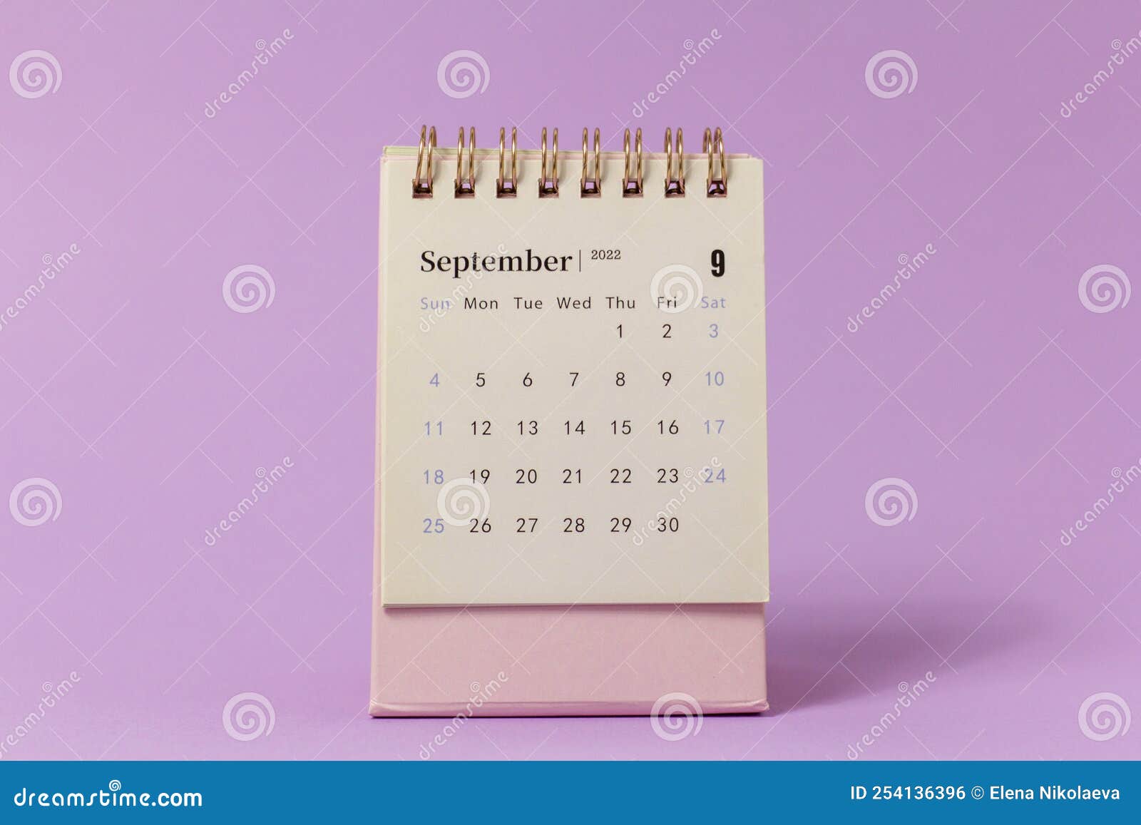 Hello September.Desktop Calendar for September 2022. Stock Photo ...