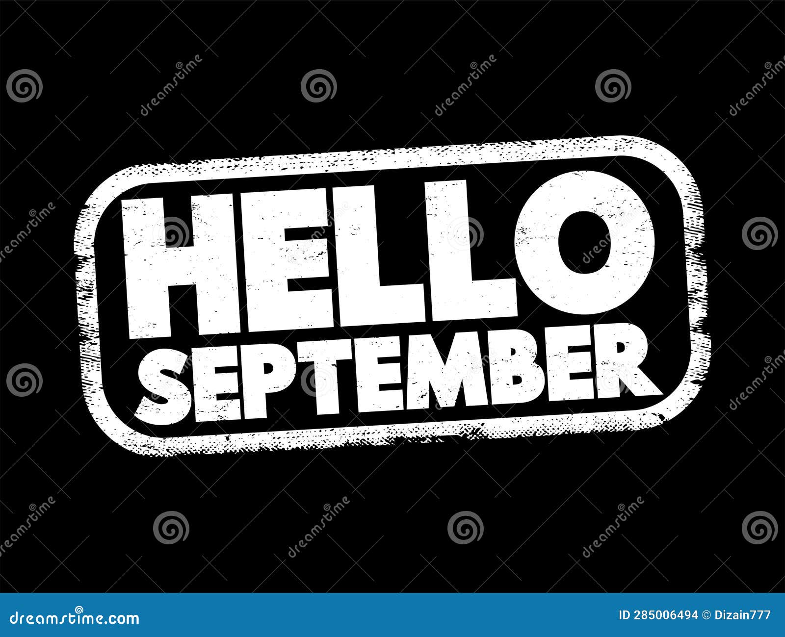 Hello September Text Stamp, Concept Background Stock Illustration ...