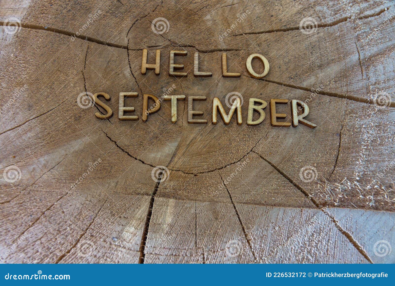 Hello September in Wooden Letters Stock Photo - Image of welcome, wood ...