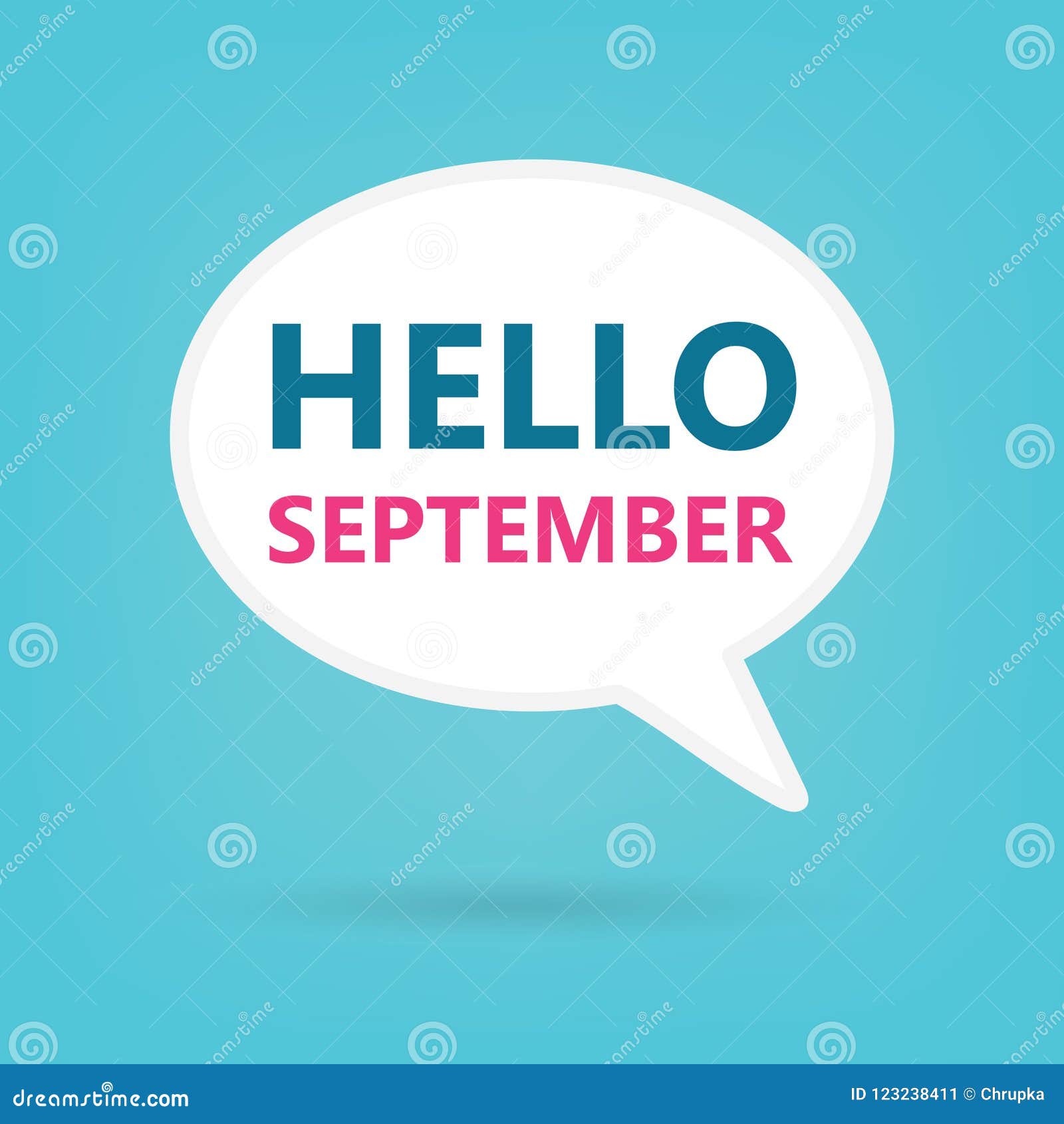 Hello September Written on Speech Bubble Stock Vector - Illustration of ...