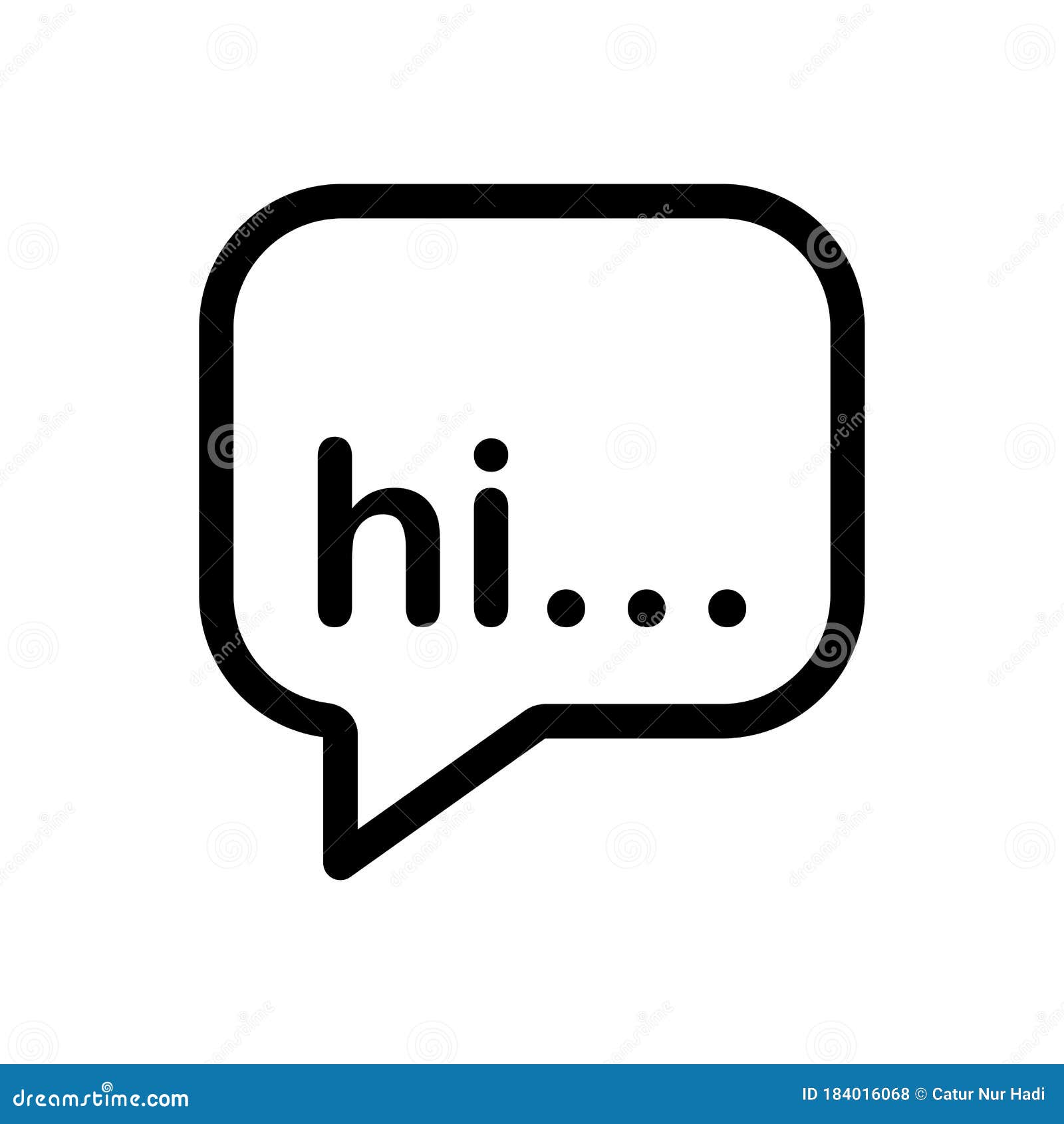 Hello Signage Bubble Talk Icon Flat Vector Template Design Trendy Stock ...