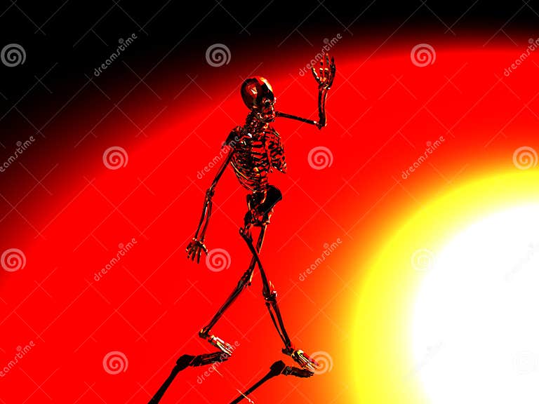 Hello skeleton stock illustration. Illustration of waving - 10748947