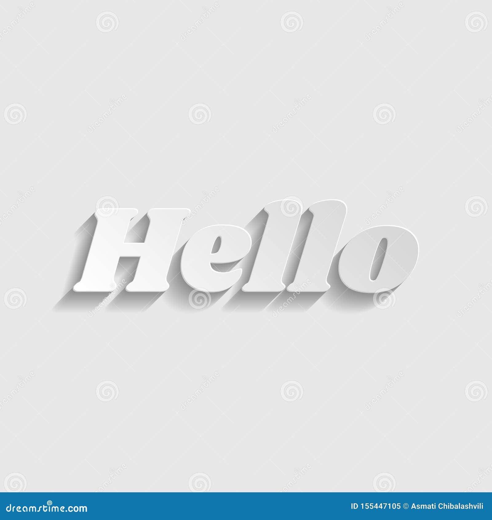 Hello Slogan. Paper Style Icon. Illustration Stock Illustration ...