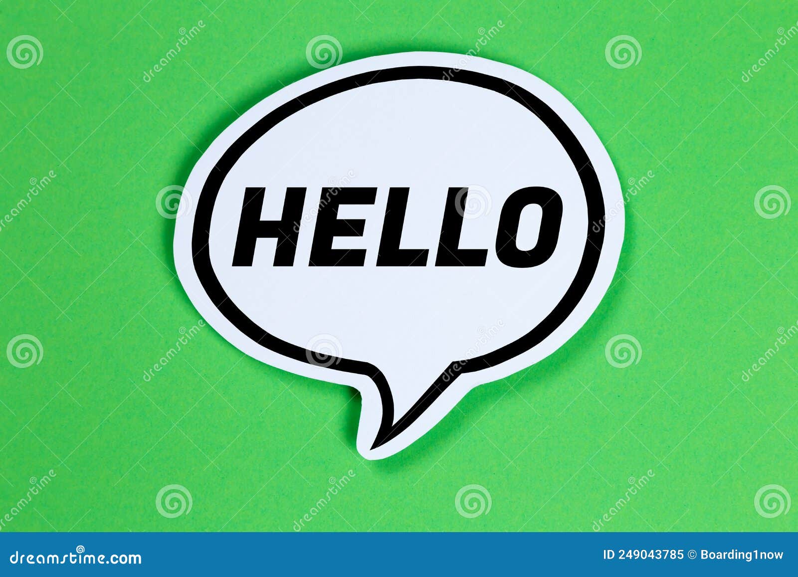 Hello Speech Bubble Communication Concept Talking Saying Stock Image ...