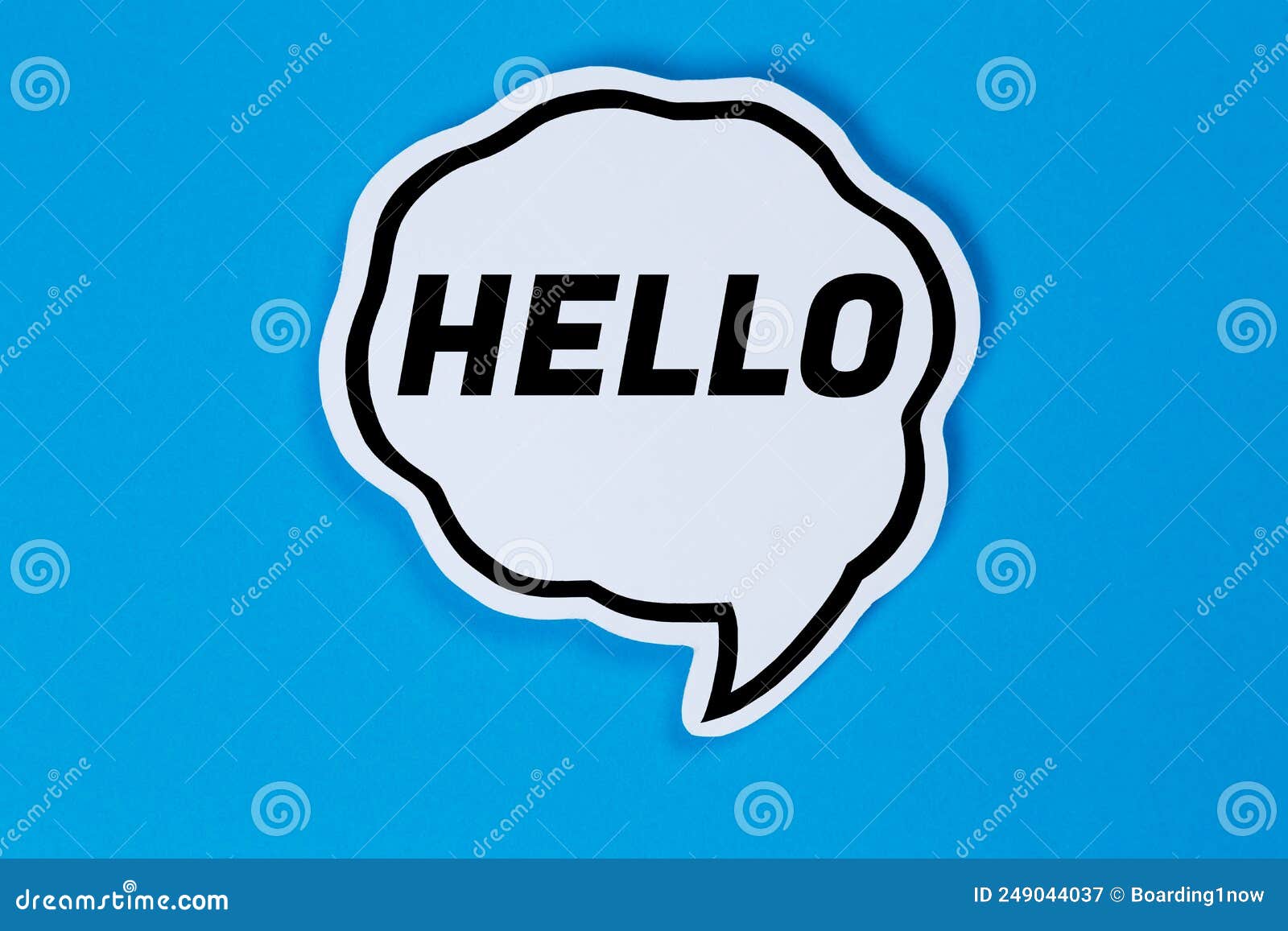 Hello Speech Bubble Communication Concept Talking Saying Stock Image ...