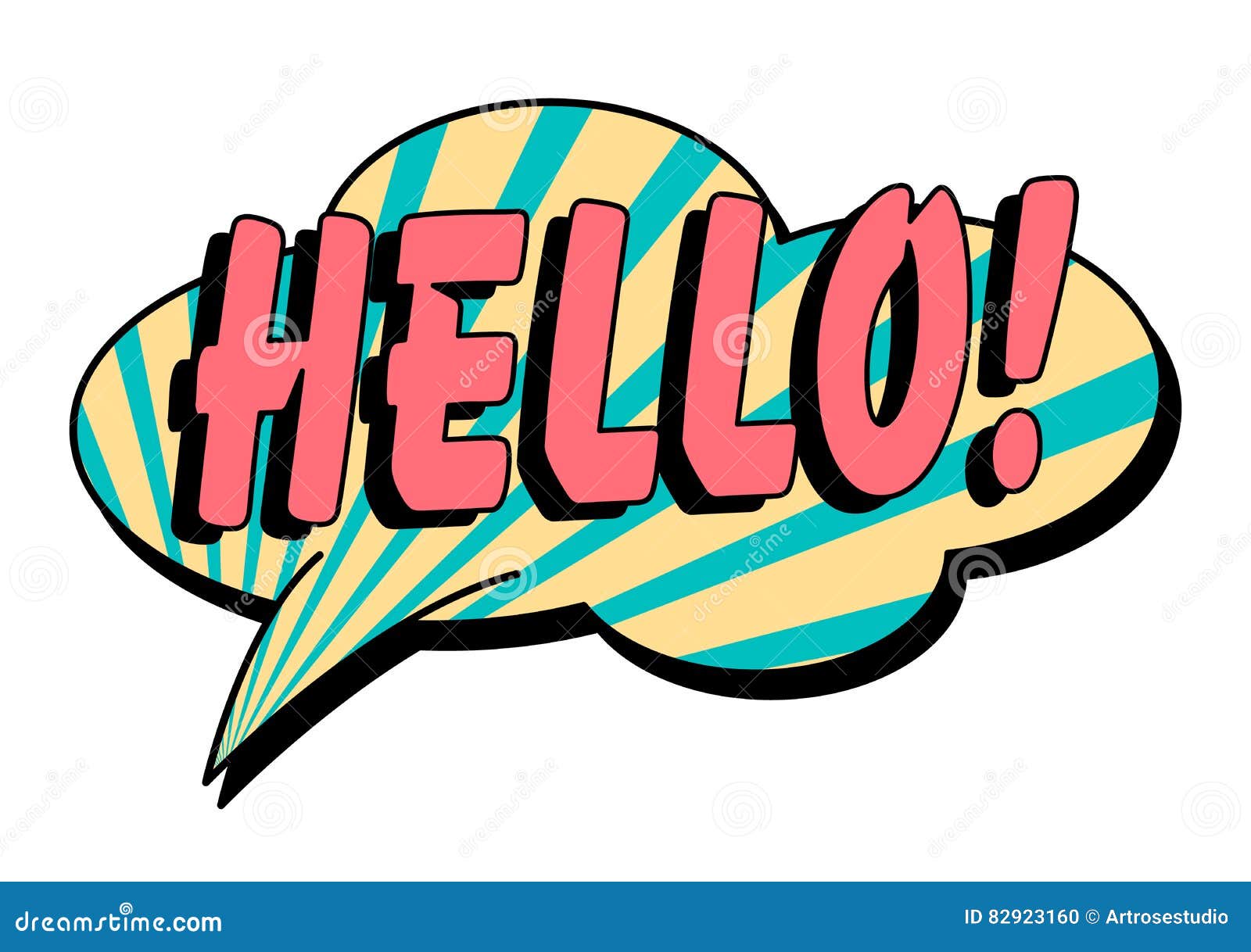 Hello In Speech Bubble 8-bit Pixel Art On White Background Vector ...