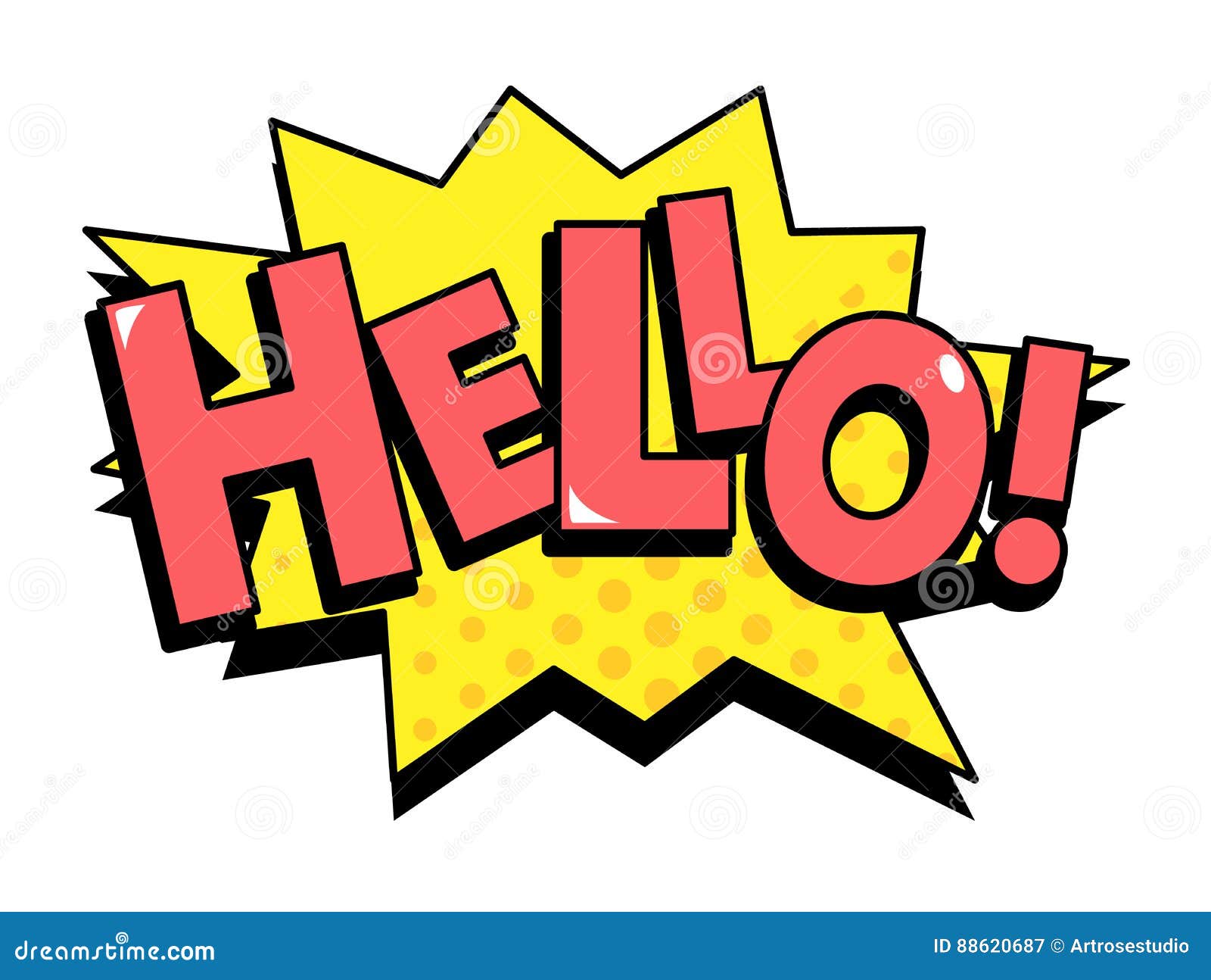 Hello In Speech Bubble 8-bit Pixel Art On White Background Vector ...