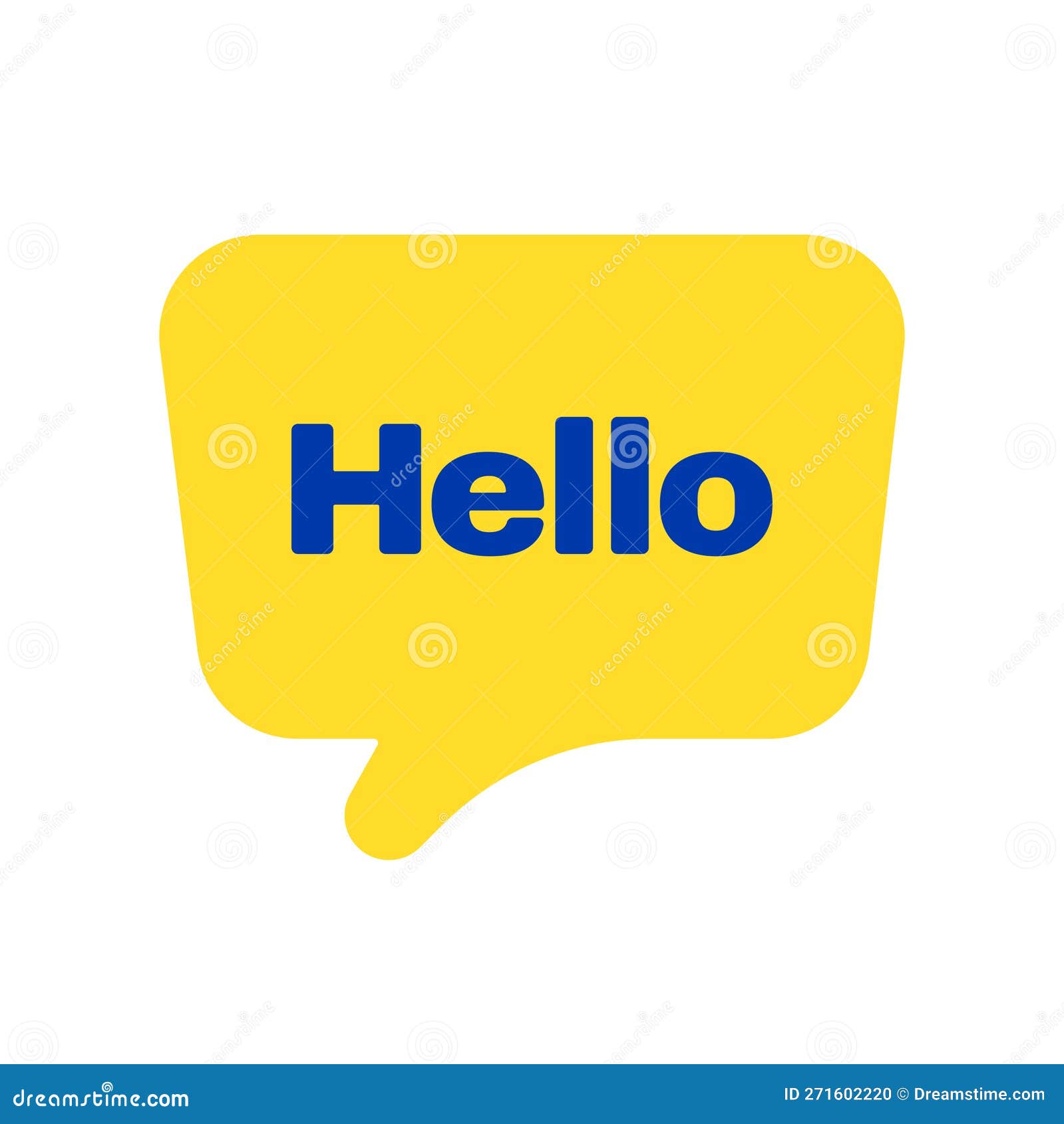 Hello Speech Bubble Simple Illustration Stock Vector - Illustration of ...