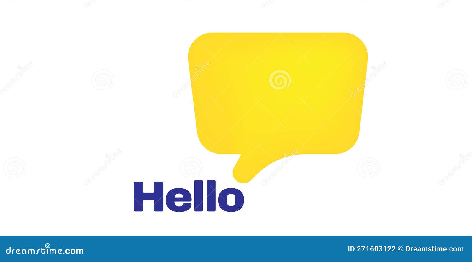 Hello Speech Bubble Simple Illustration Stock Vector - Illustration of ...