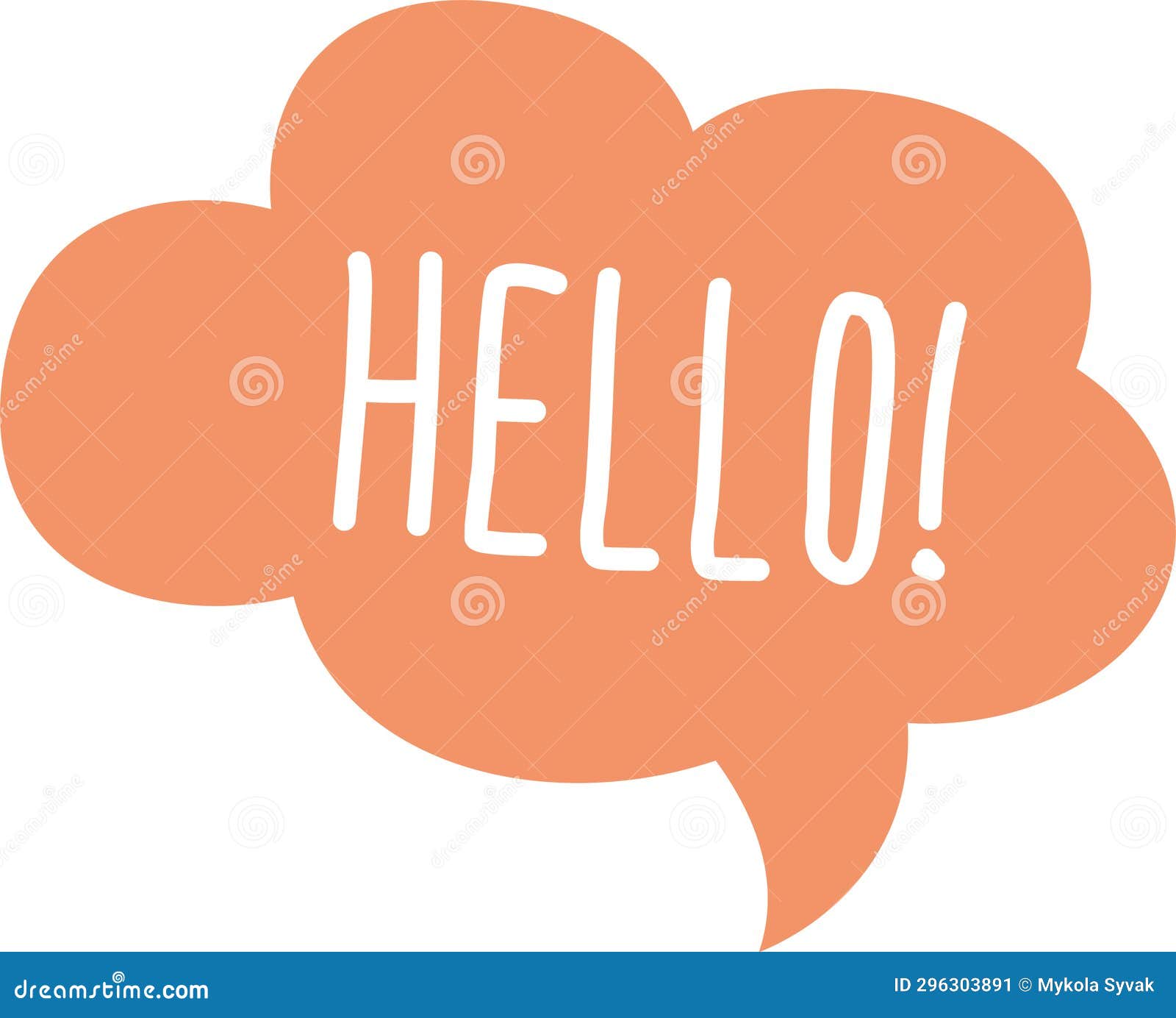 Hello Speech Cloud stock vector. Illustration of graphic - 296303891