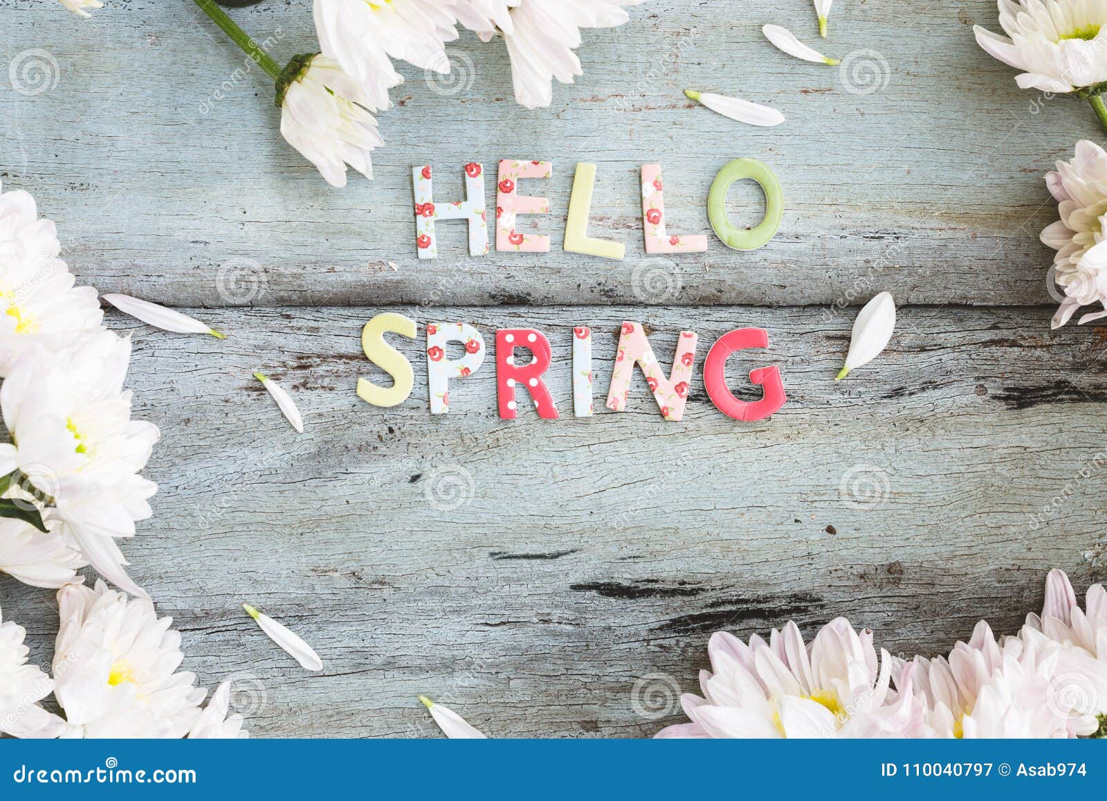 Hello Spring Background stock image. Image of copy, hello - 110040797