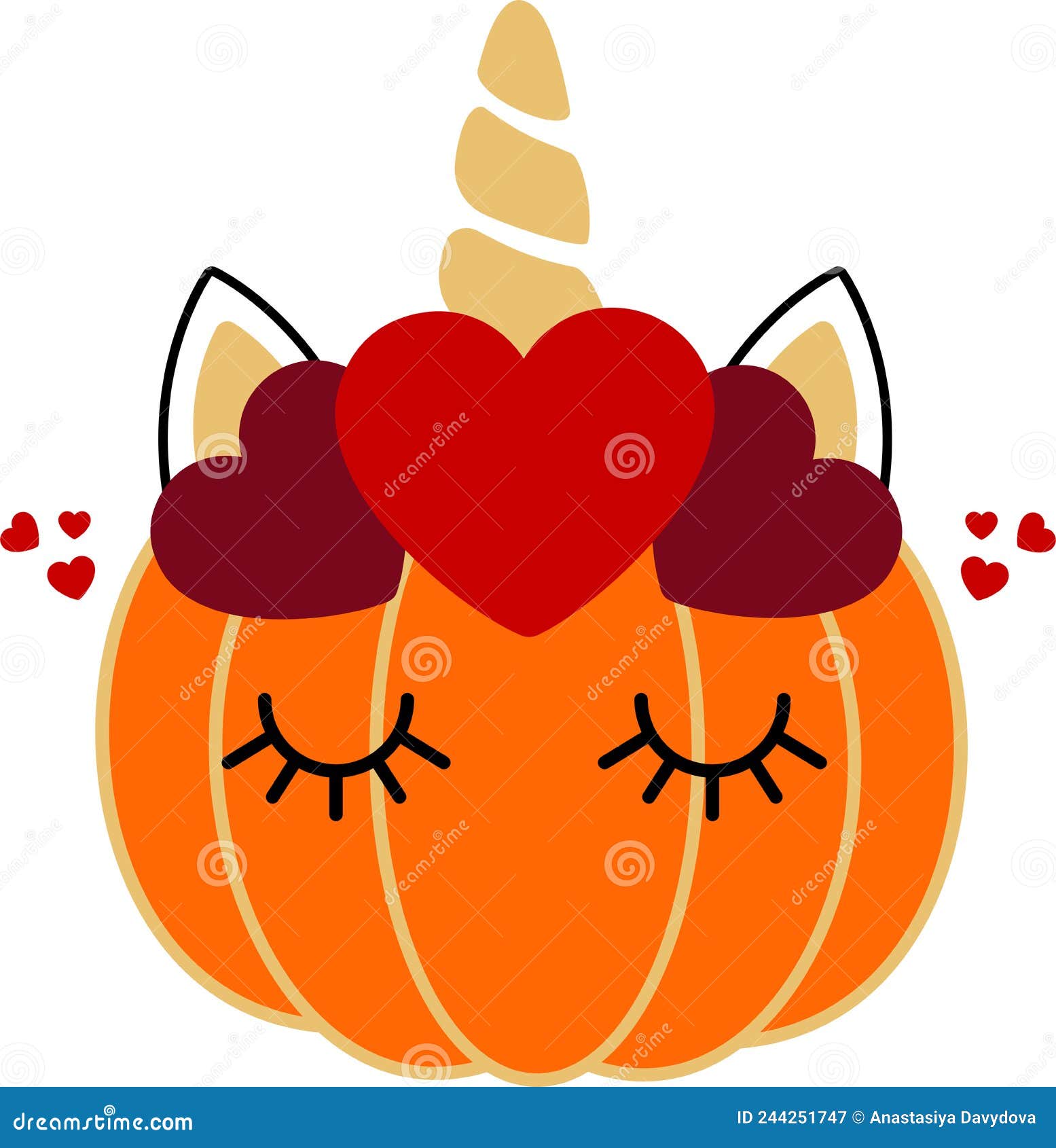 Fall Unicorn Svg Cut File. Cute Unicorn Face With Autumn Leaves Vector ...