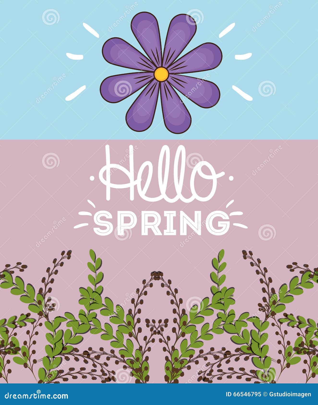 Hello spring design stock illustration. Illustration of design - 66546795