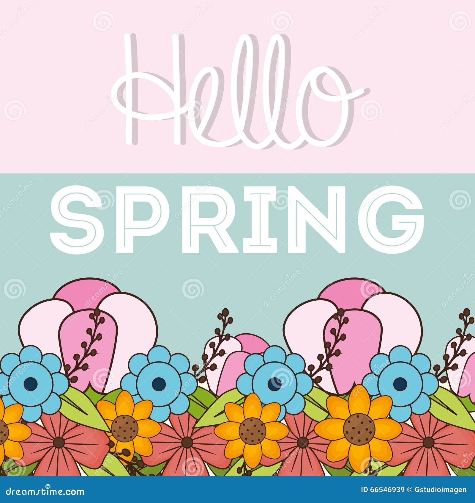 Hello spring design stock illustration. Illustration of wallpaper ...