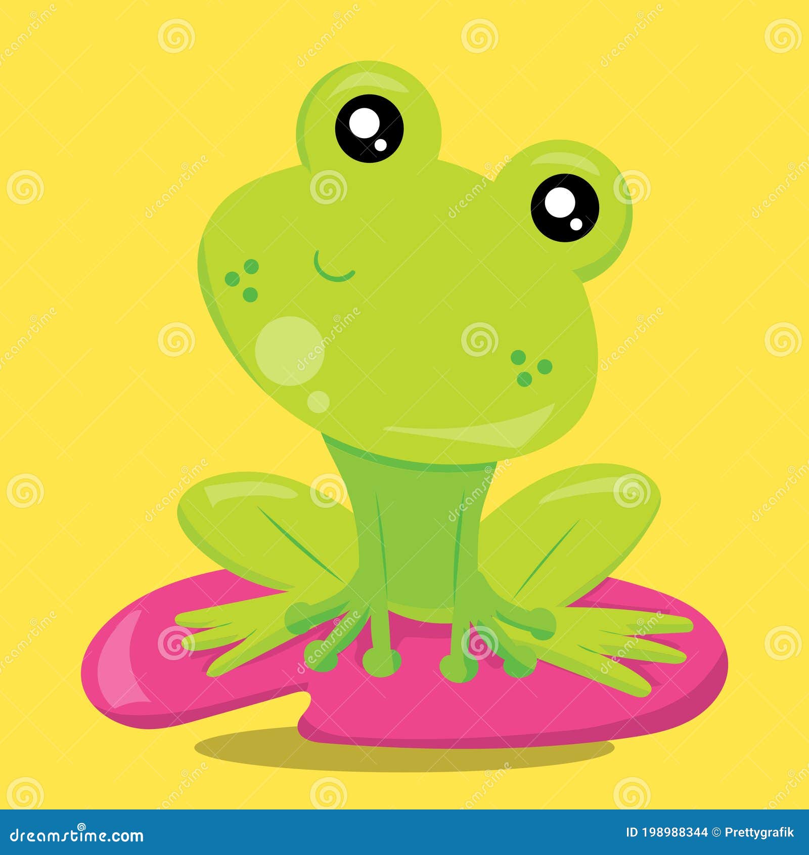 Hello Spring frog 02 stock vector. Illustration of vector - 198988344
