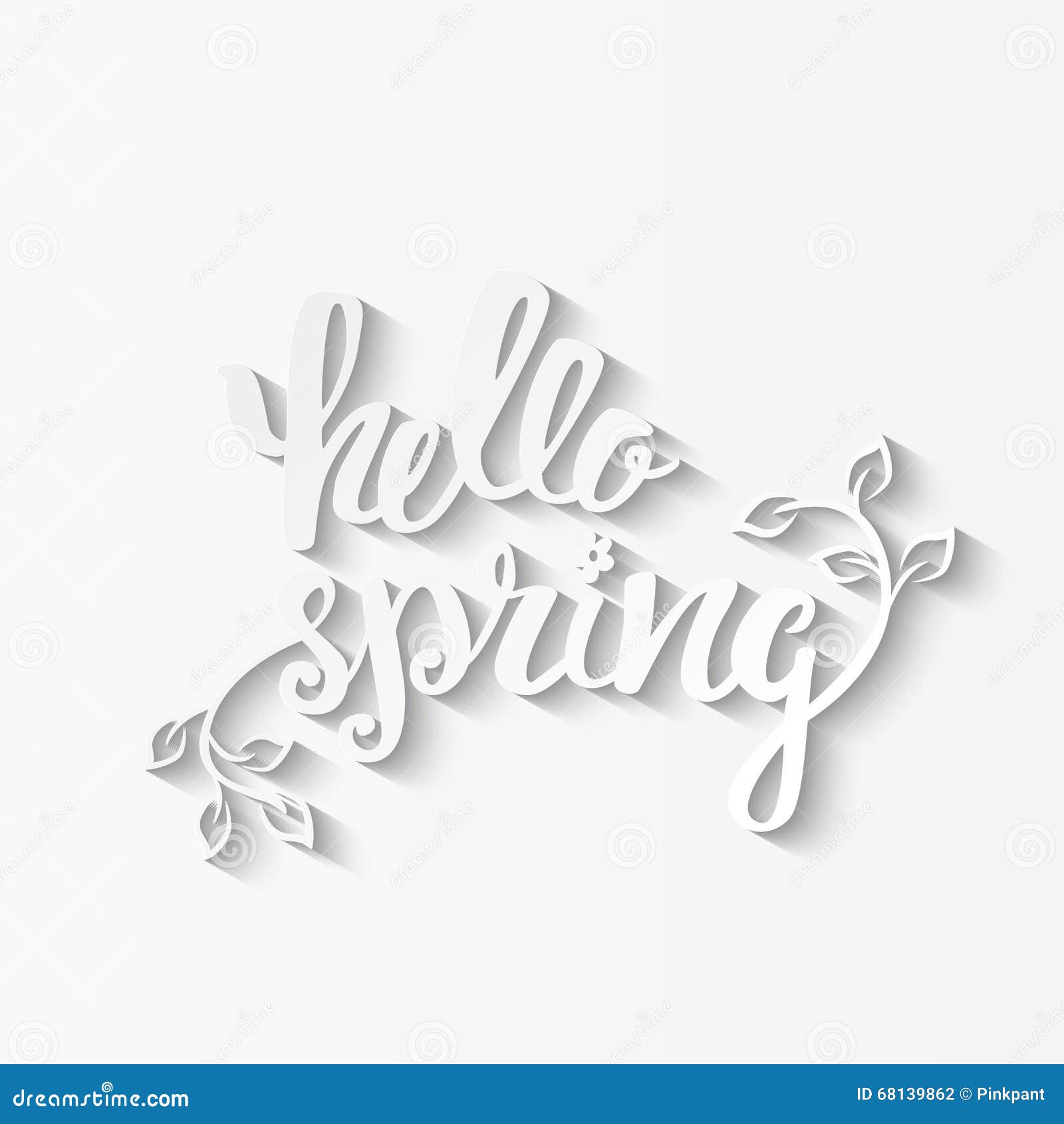 Hello Spring. Hand Lettering, Calligraphy Inscription Stock Vector ...