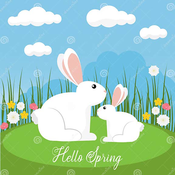 Hello spring landscape stock vector. Illustration of fresh - 173366928